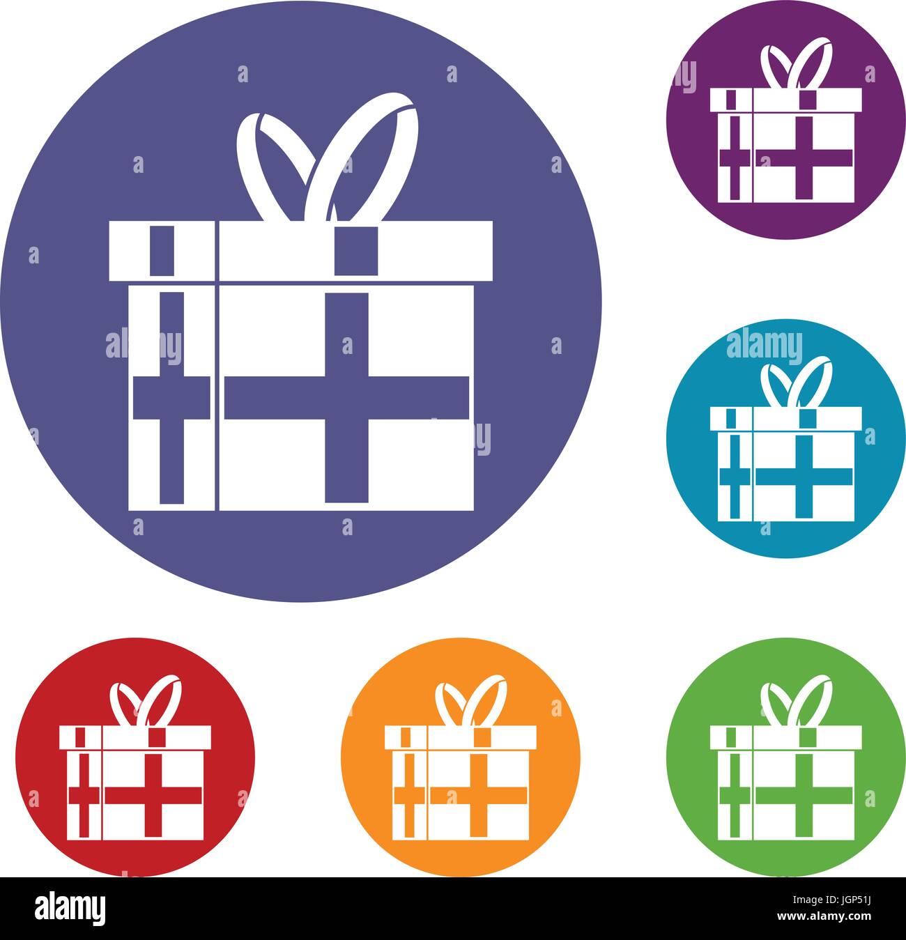 Gift in a box icons set Stock Vector Image & Art - Alamy