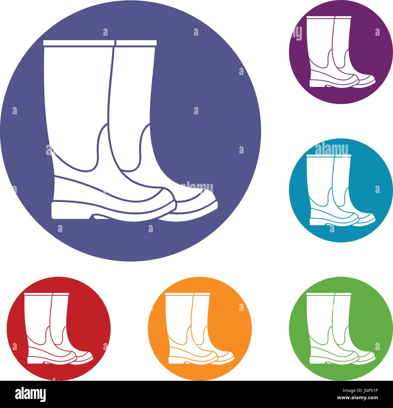 Boots icons set Stock Vector Image & Art - Alamy