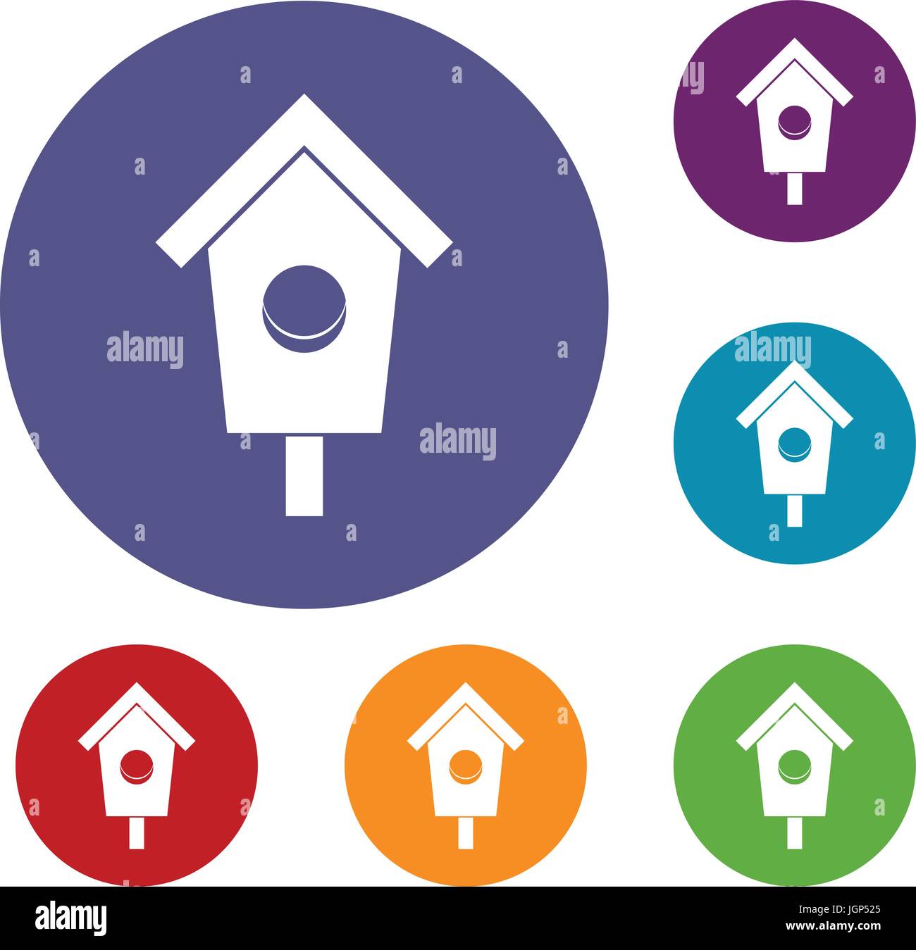 Birdhouse icons set Stock Vector Image & Art - Alamy