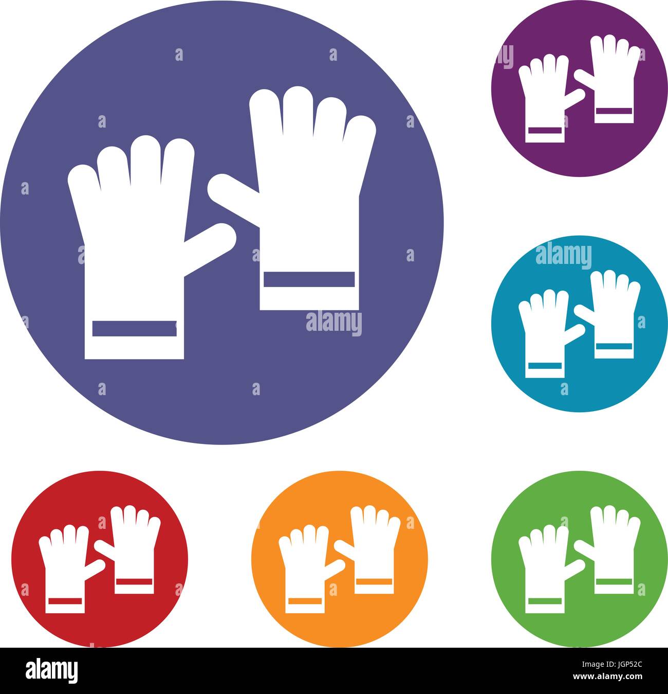 Rubber gloves icons set Stock Vector Image & Art - Alamy