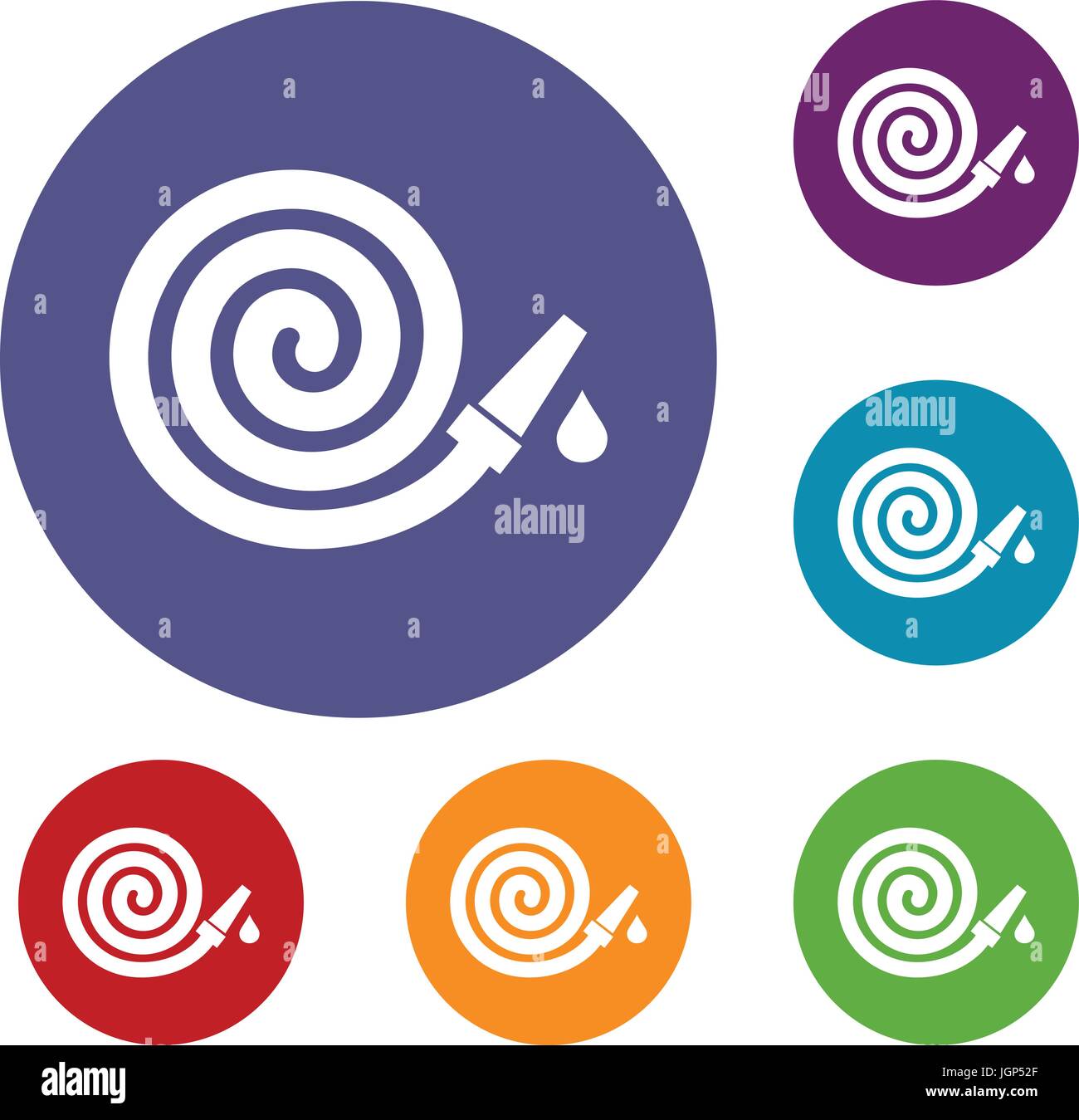 Garden hose icons set Stock Vector Image & Art - Alamy