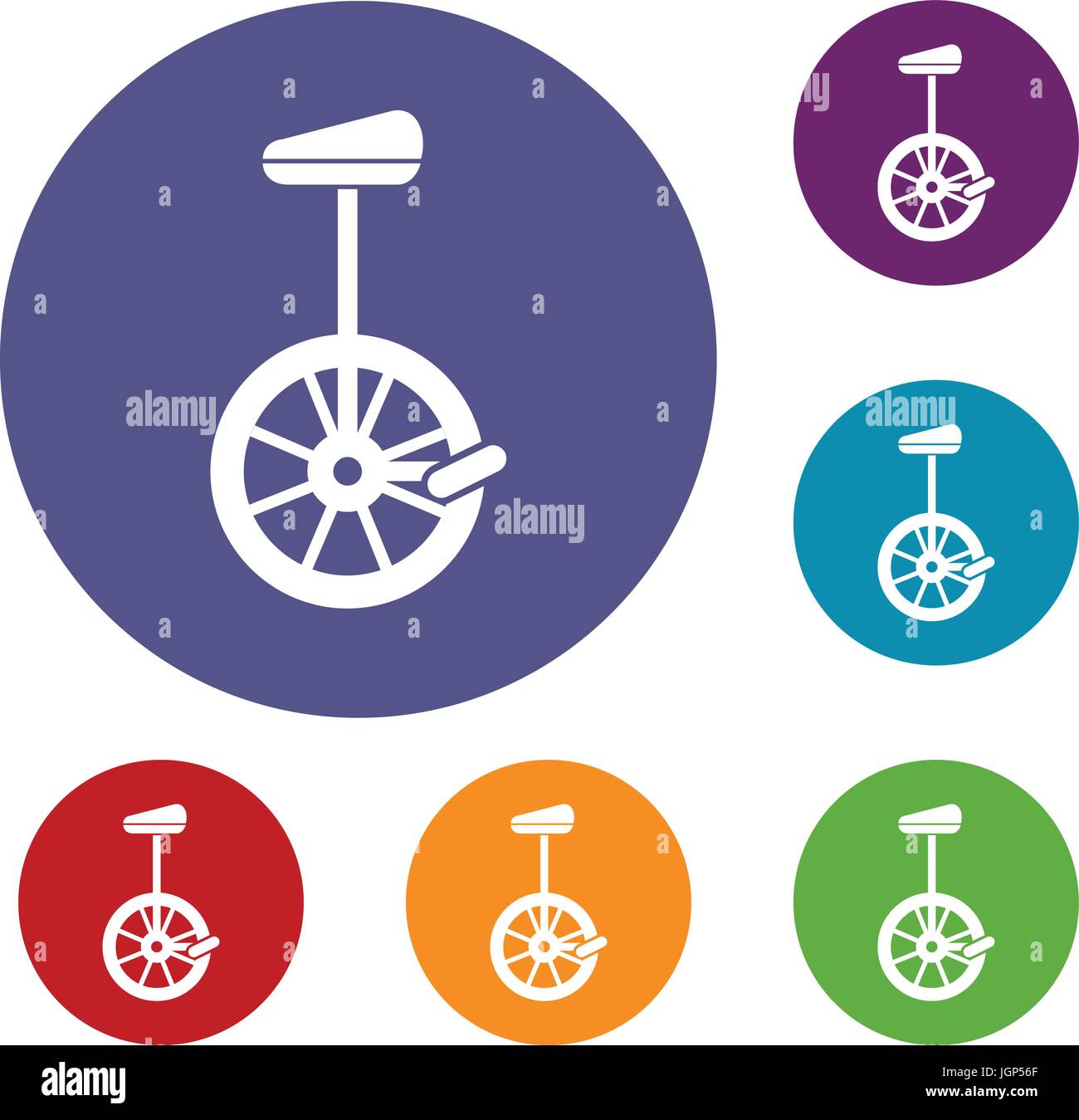 Unicycle icons set Stock Vector Image & Art - Alamy