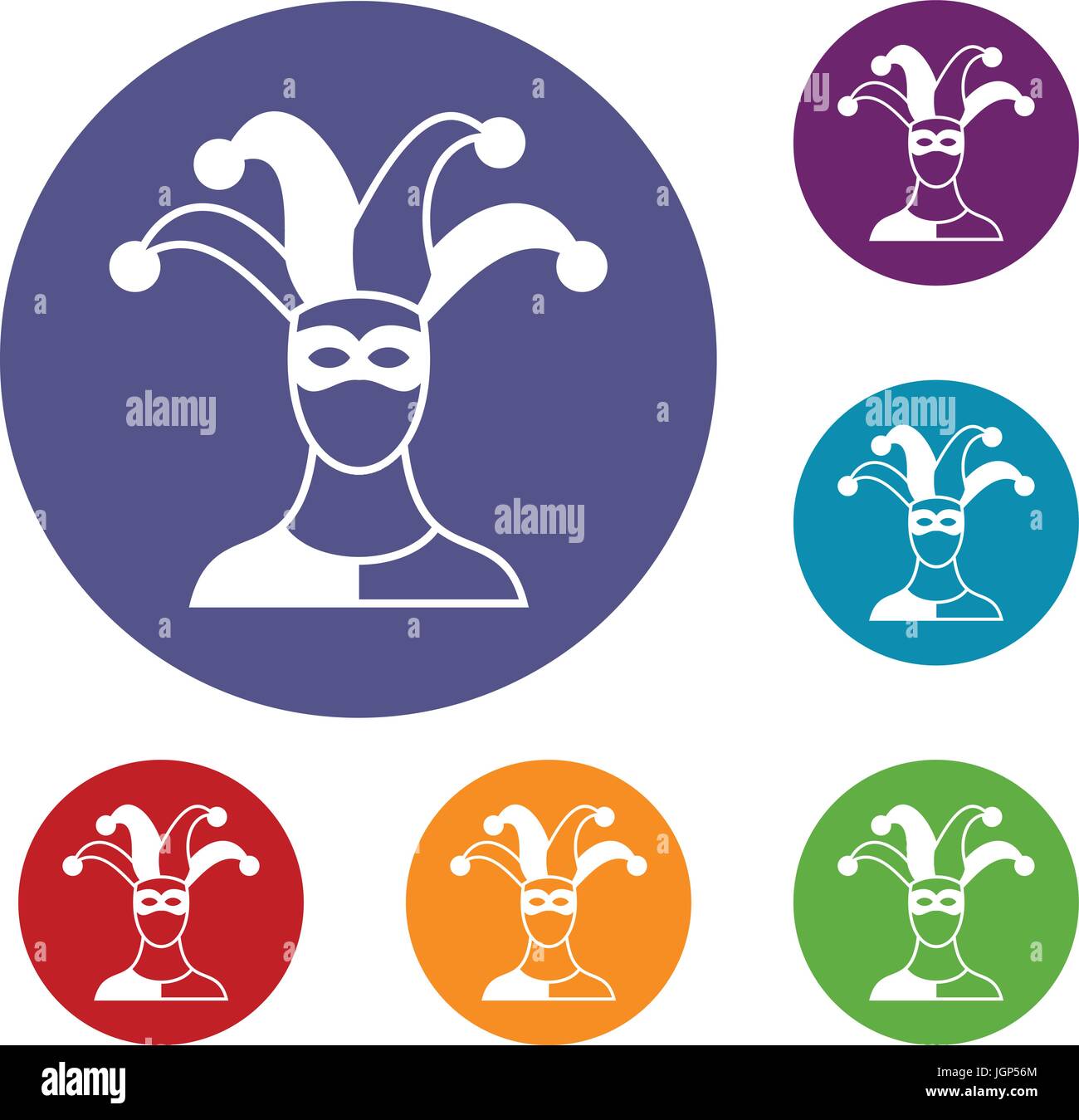 Jester icons set Stock Vector Image & Art - Alamy