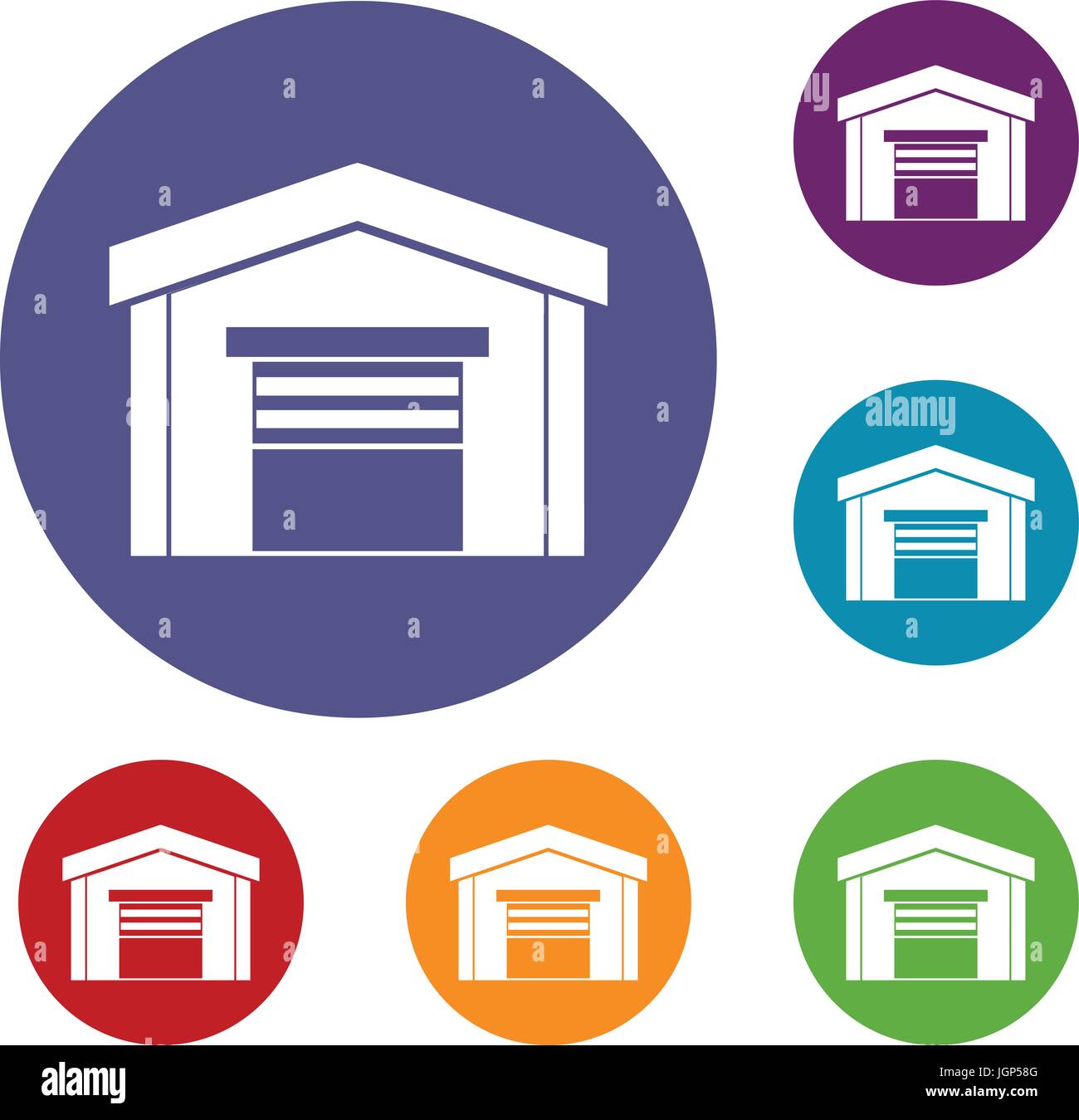 Garage icons set Stock Vector Image & Art - Alamy