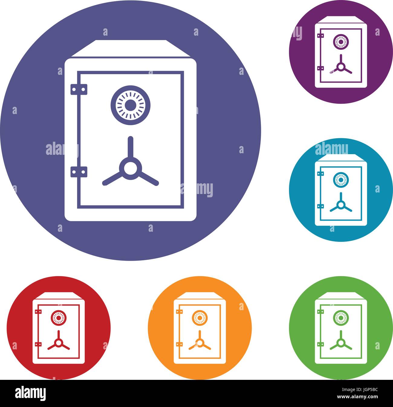 Red closed steel safe Stock Vector Images - Alamy