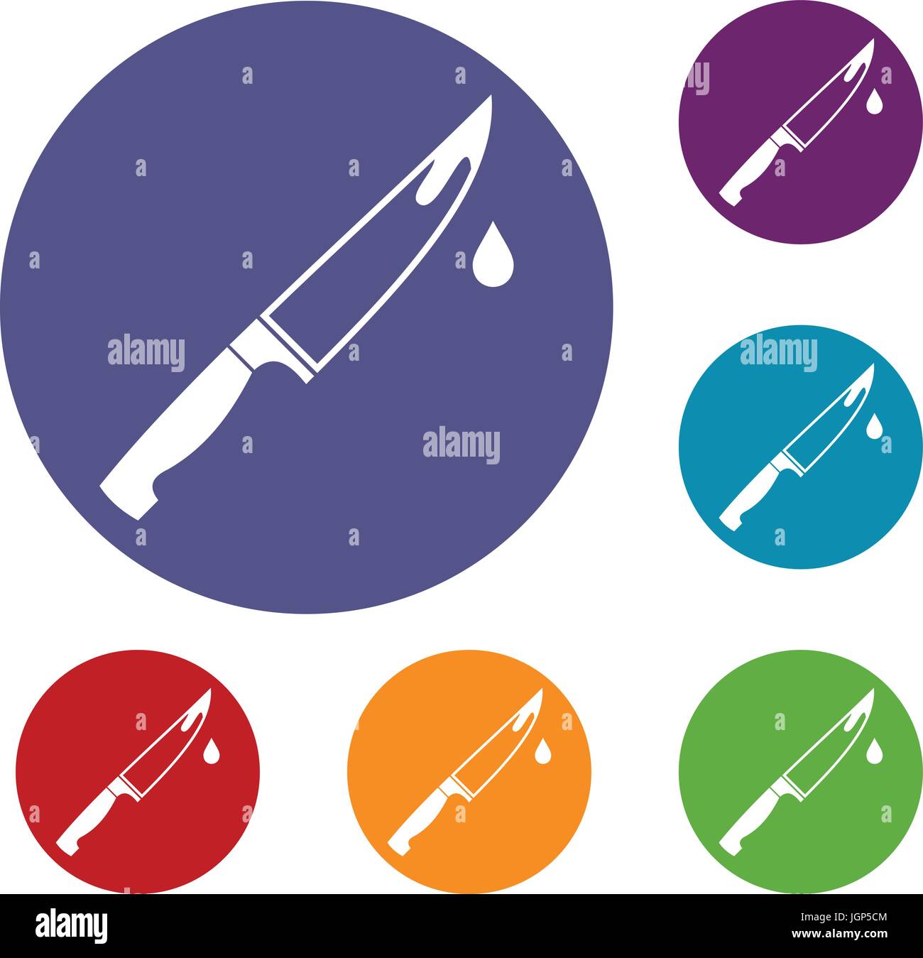 Steel knife icons set Stock Vector Image & Art - Alamy