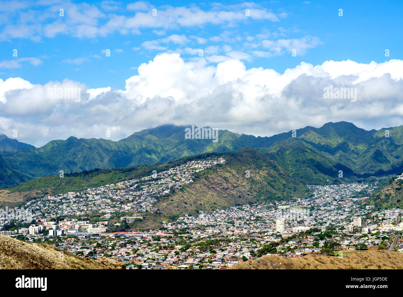 Wilhelmina Rise and Wa'ahila Ridge, Honolulu, Hawaii Stock Photo - Alamy