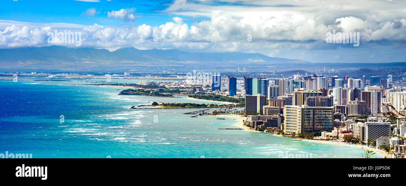 Honolulu aerial hi-res stock photography and images - Alamy