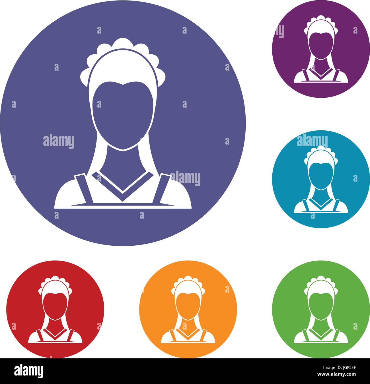Maid icons set Stock Vector Image & Art - Alamy