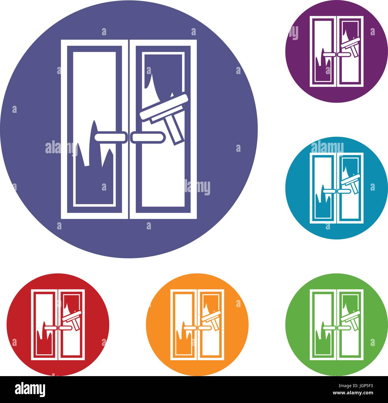 Window cleaning icons set Stock Vector Image & Art - Alamy