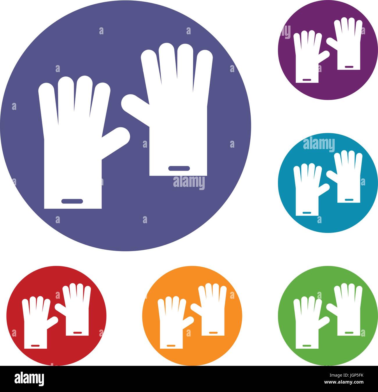 Rubber gloves icons set Stock Vector Image & Art - Alamy