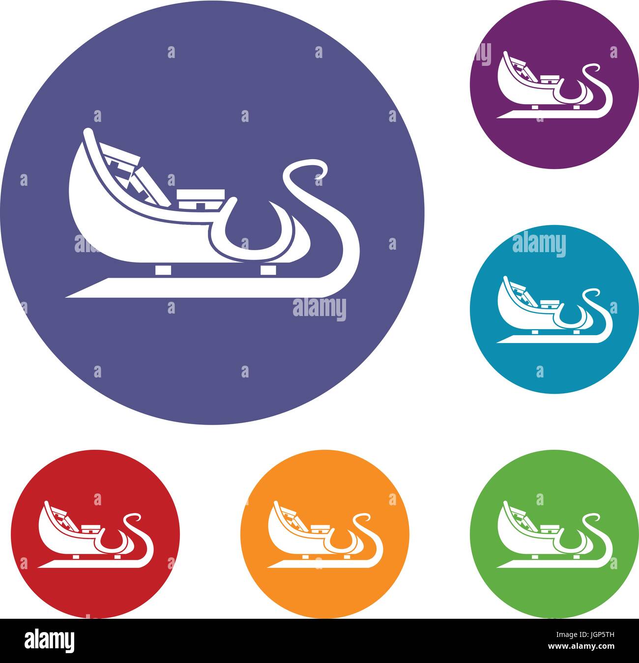 Green wood sleigh Stock Vector Images - Alamy