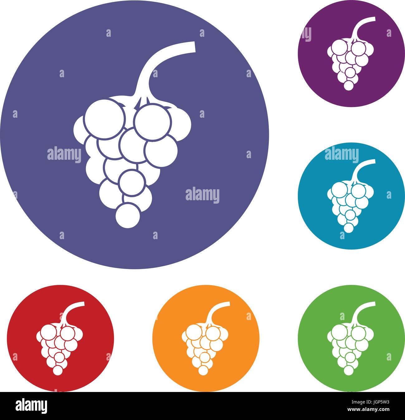 Grape branch icons set Stock Vector Image & Art - Alamy