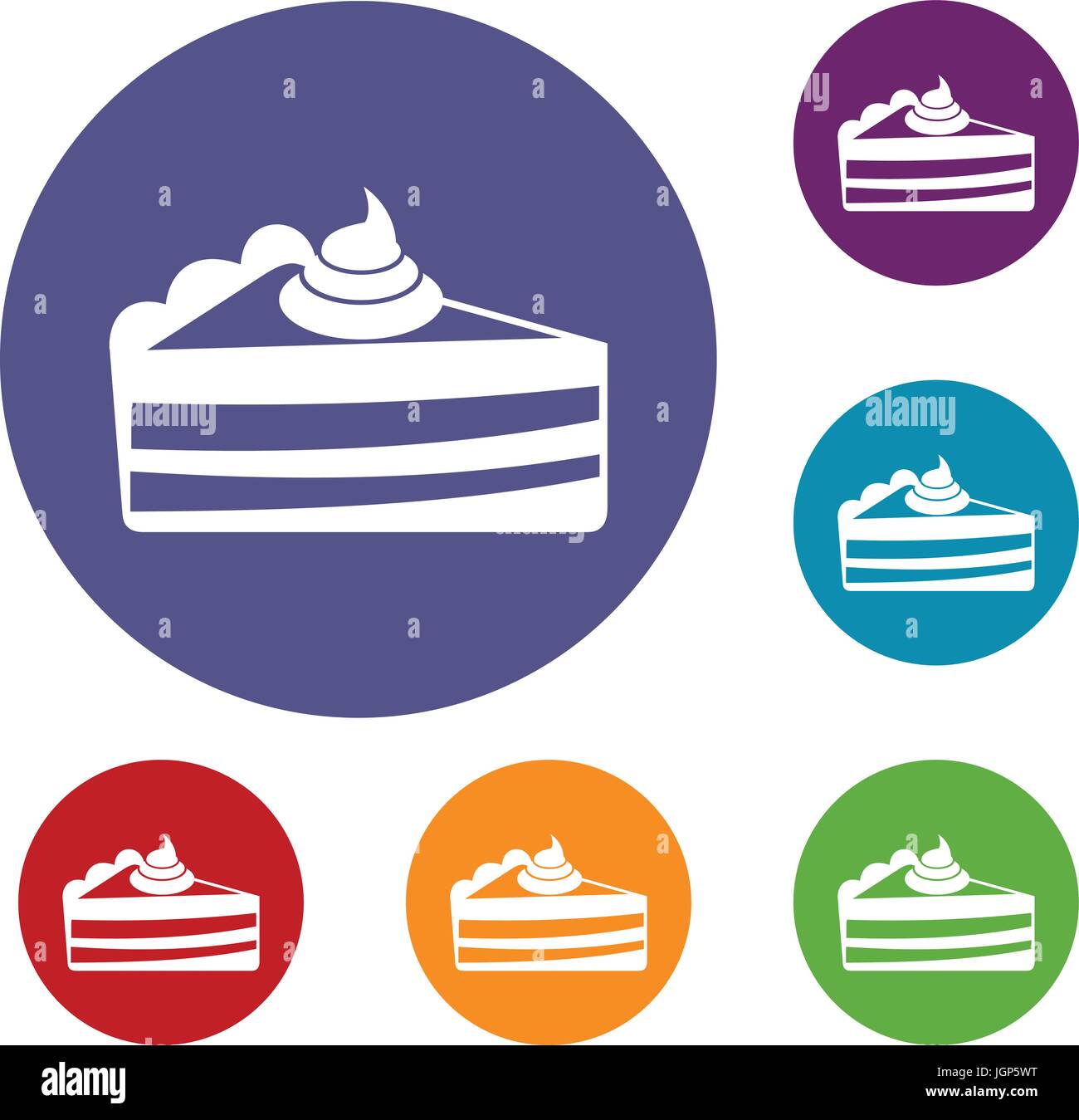 Piece of cake icons set Stock Vector Image & Art - Alamy