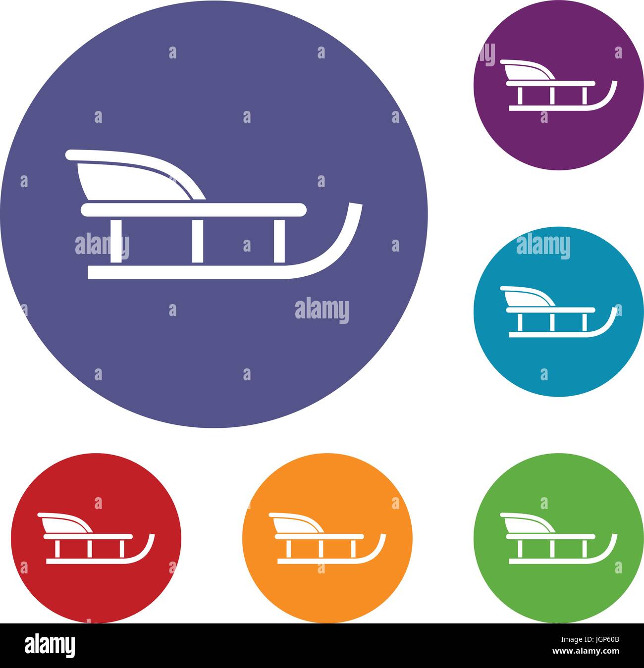 Sled icons set Stock Vector Image & Art - Alamy