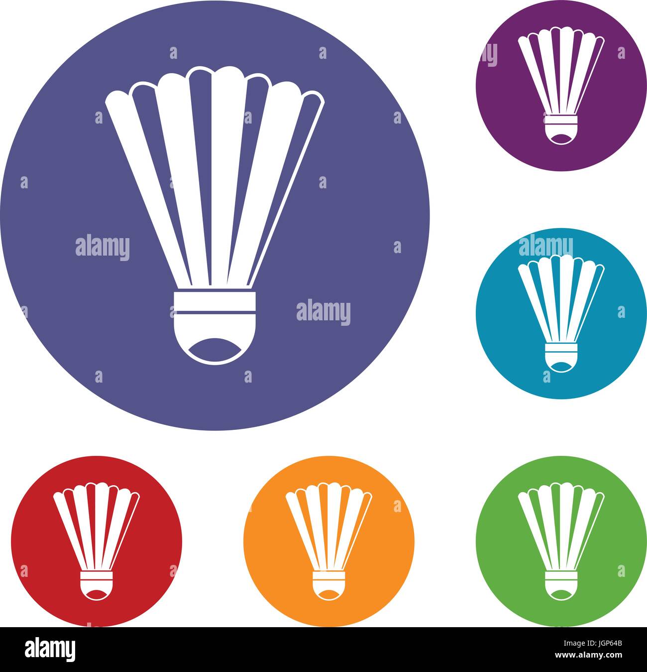 Shuttlecock icons set Stock Vector Image & Art - Alamy