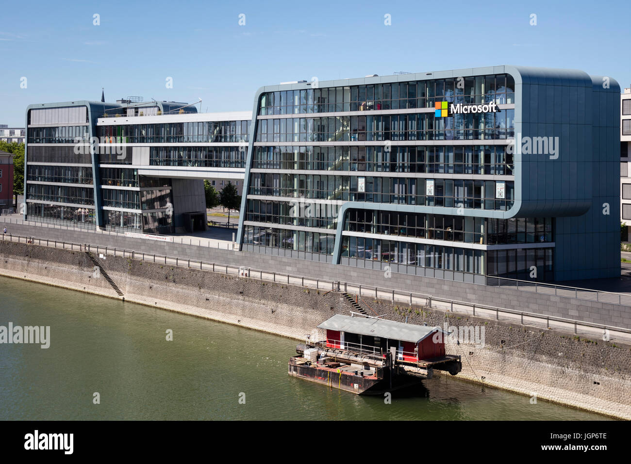 Office building Microsoft, Rheinauhafen, Cologne, Rhine, North Rhine ...