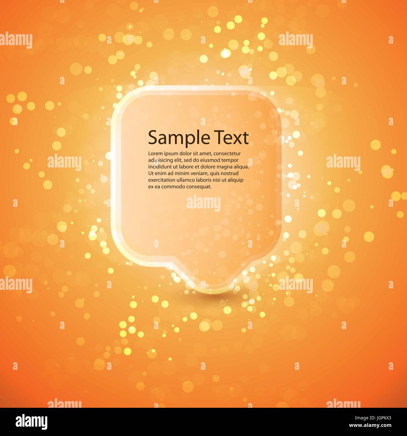 Orange Glossy Speech Bubble Concept Design - Illustration in Freely ...
