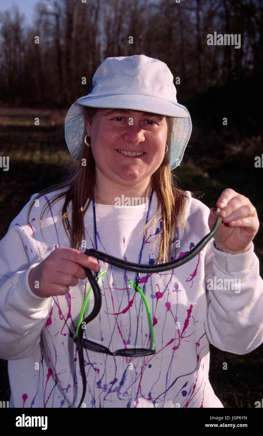 Garter snake, Shillapoo Wildlife Area, Washington Stock Photo - Alamy