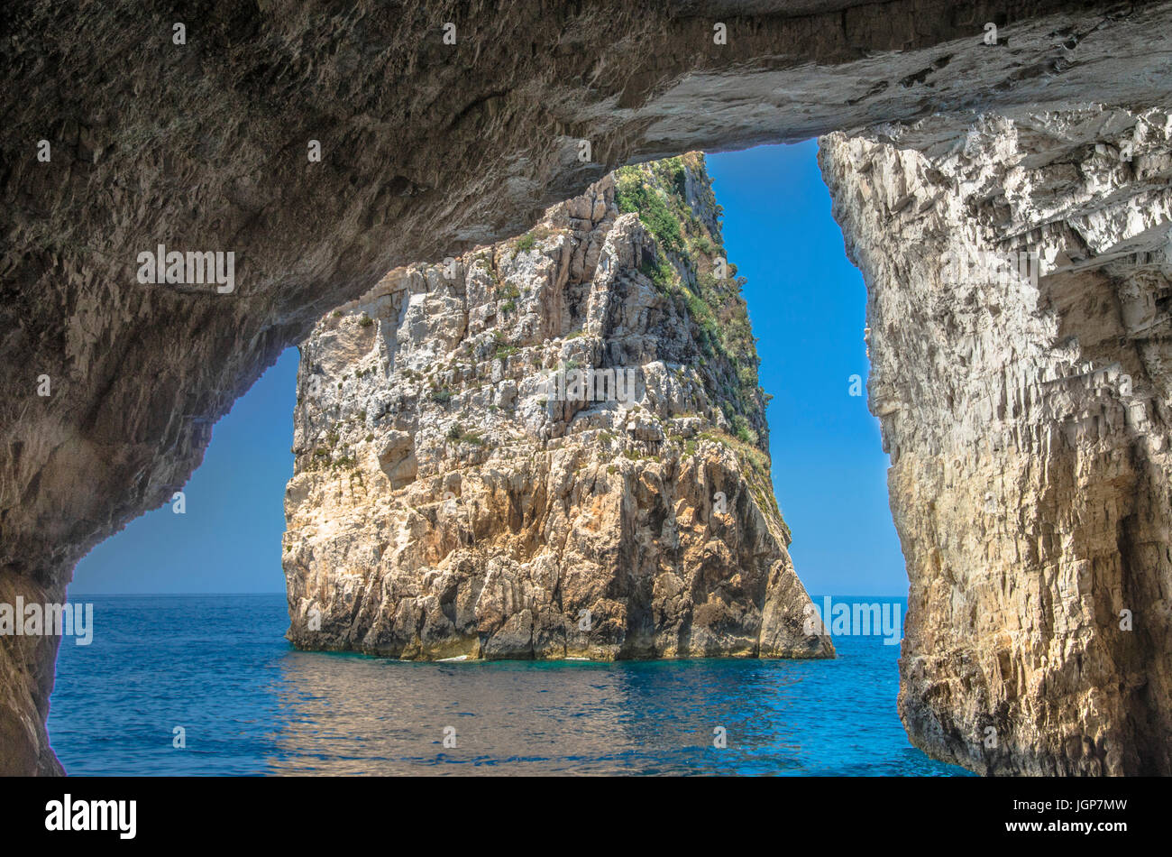 Greece, Paxos Island - Ionian Sea - Ortholithos Rock Stock Photo - Alamy