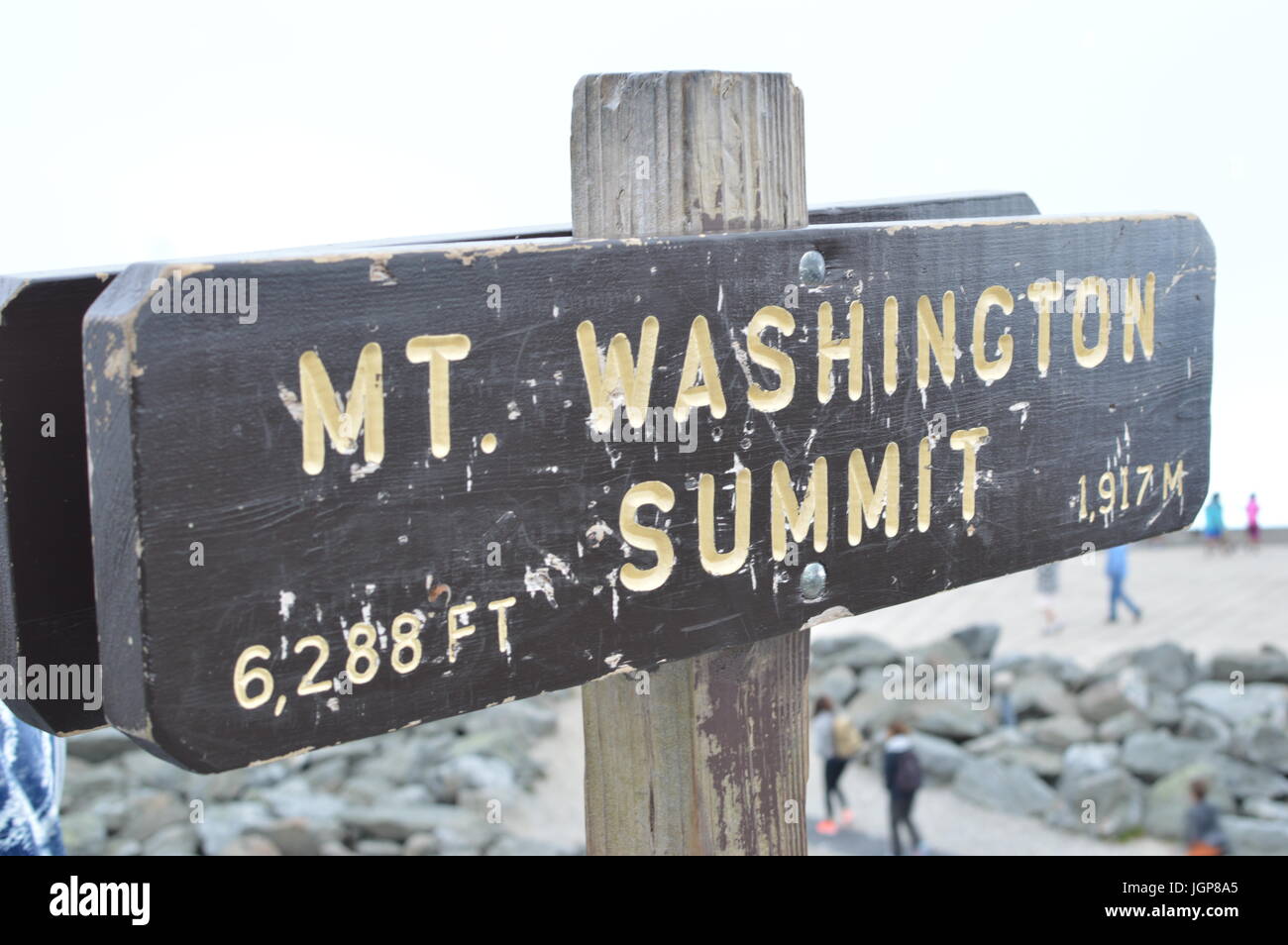 Mount Washington Summit Sign Stock Photo - Alamy