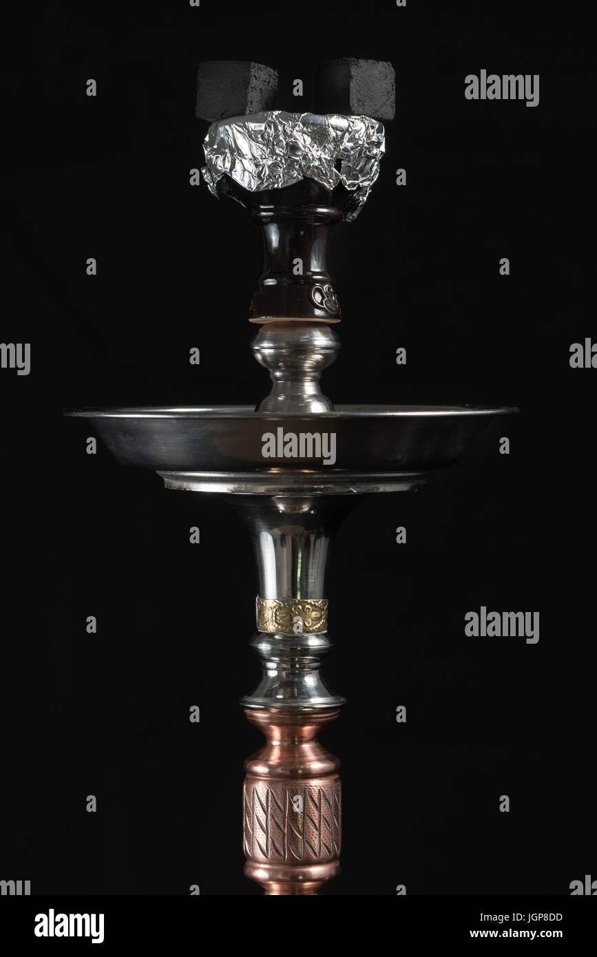 Tall Hookah pipe with black background Stock Photo - Alamy