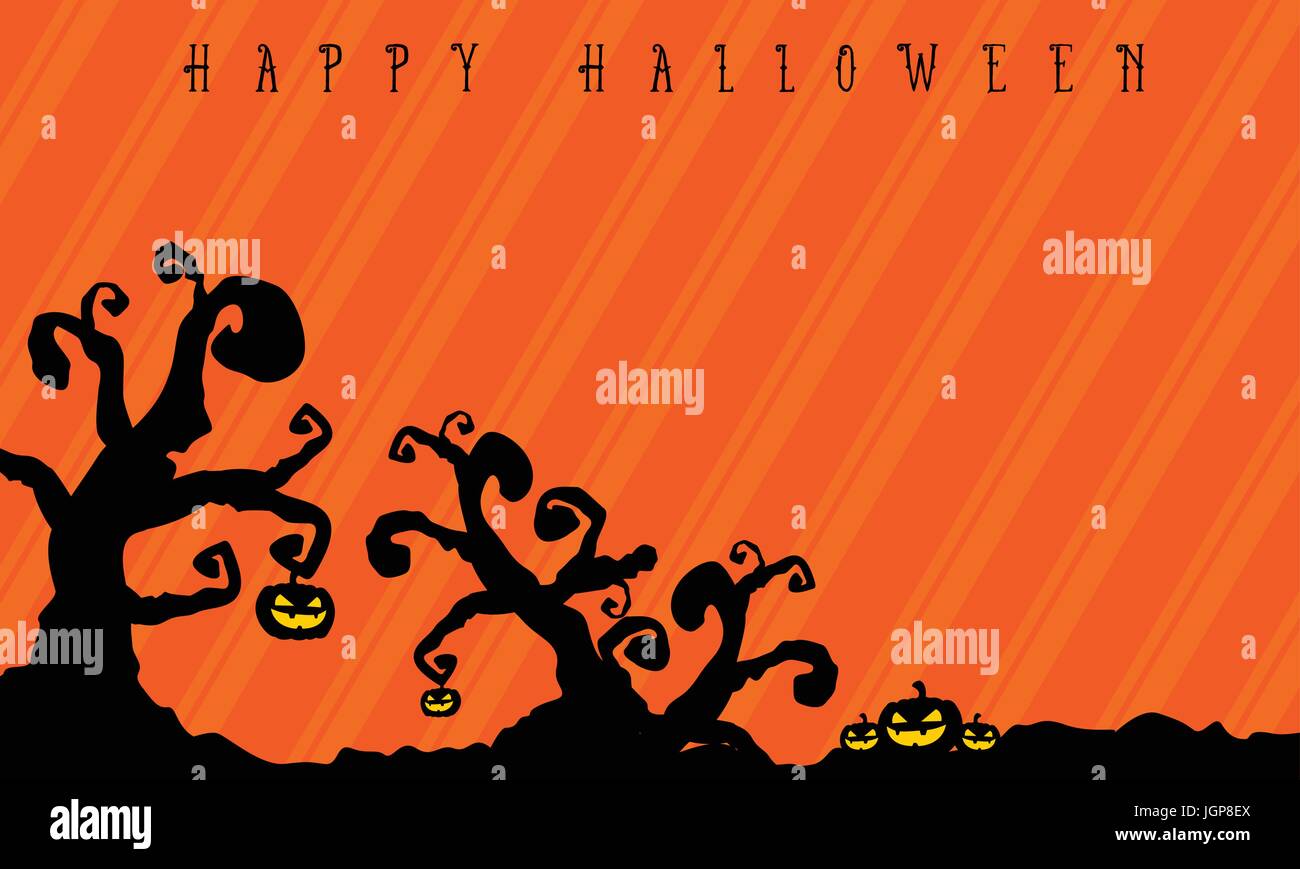 Halloween background with tree style Stock Vector Image & Art - Alamy