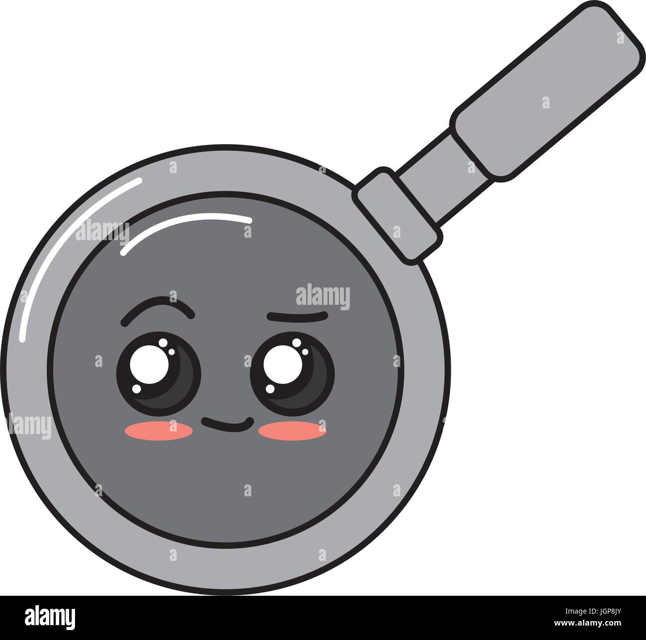 kawaii cute tender skillet pan Stock Vector Image & Art - Alamy