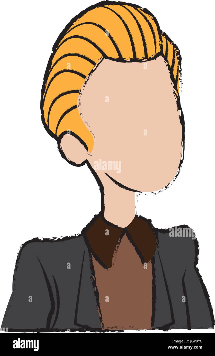 portrait male business man cartoon work people vector illustration ...