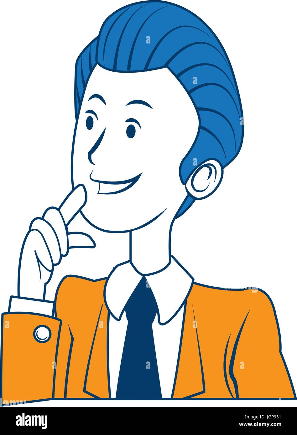portrait male business man cartoon work people vector illustration ...