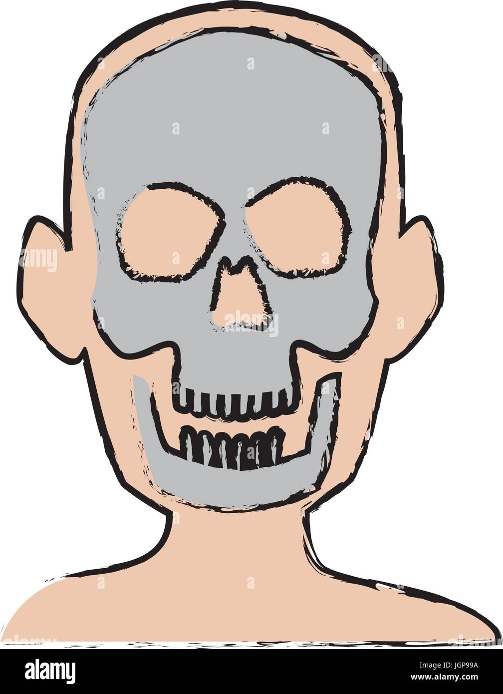 xray of head bone structure of human medical health vector illustration ...