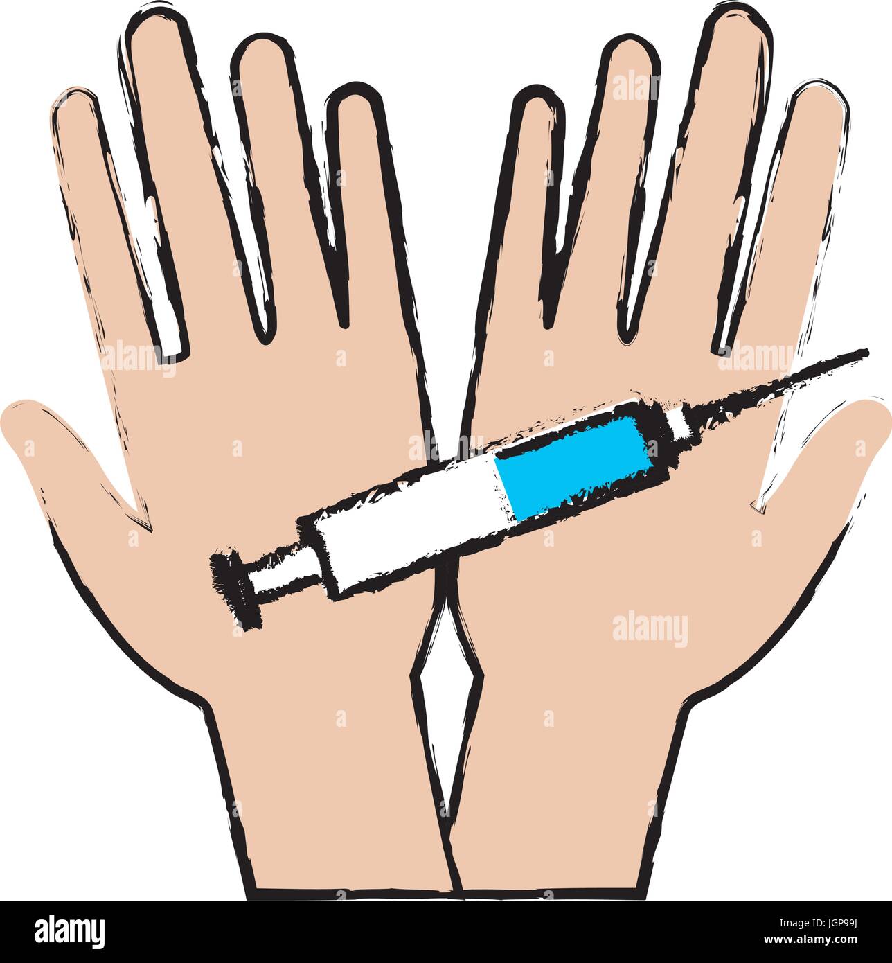 syringe hands shot vaccination injection medicine healthcare concept ...