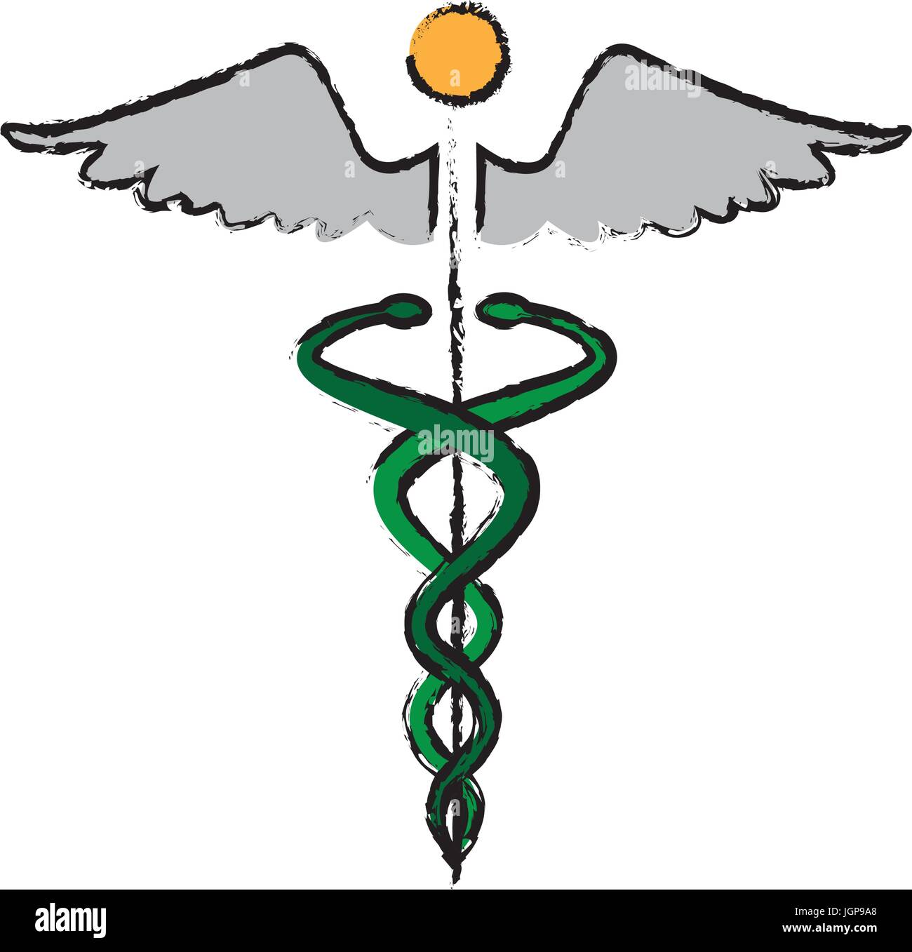 caduceus medical health care symbol vector illustration Stock Vector ...