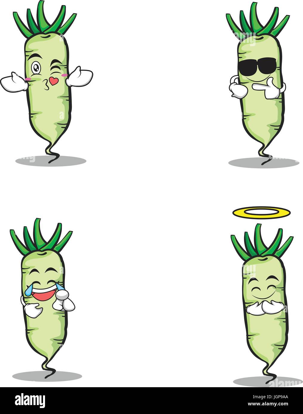 Face white radish character cartoon Stock Vector Image & Art - Alamy