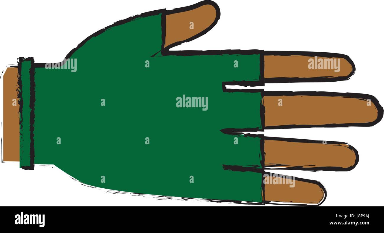 hand human protection glove medical vector illustration Stock Vector ...