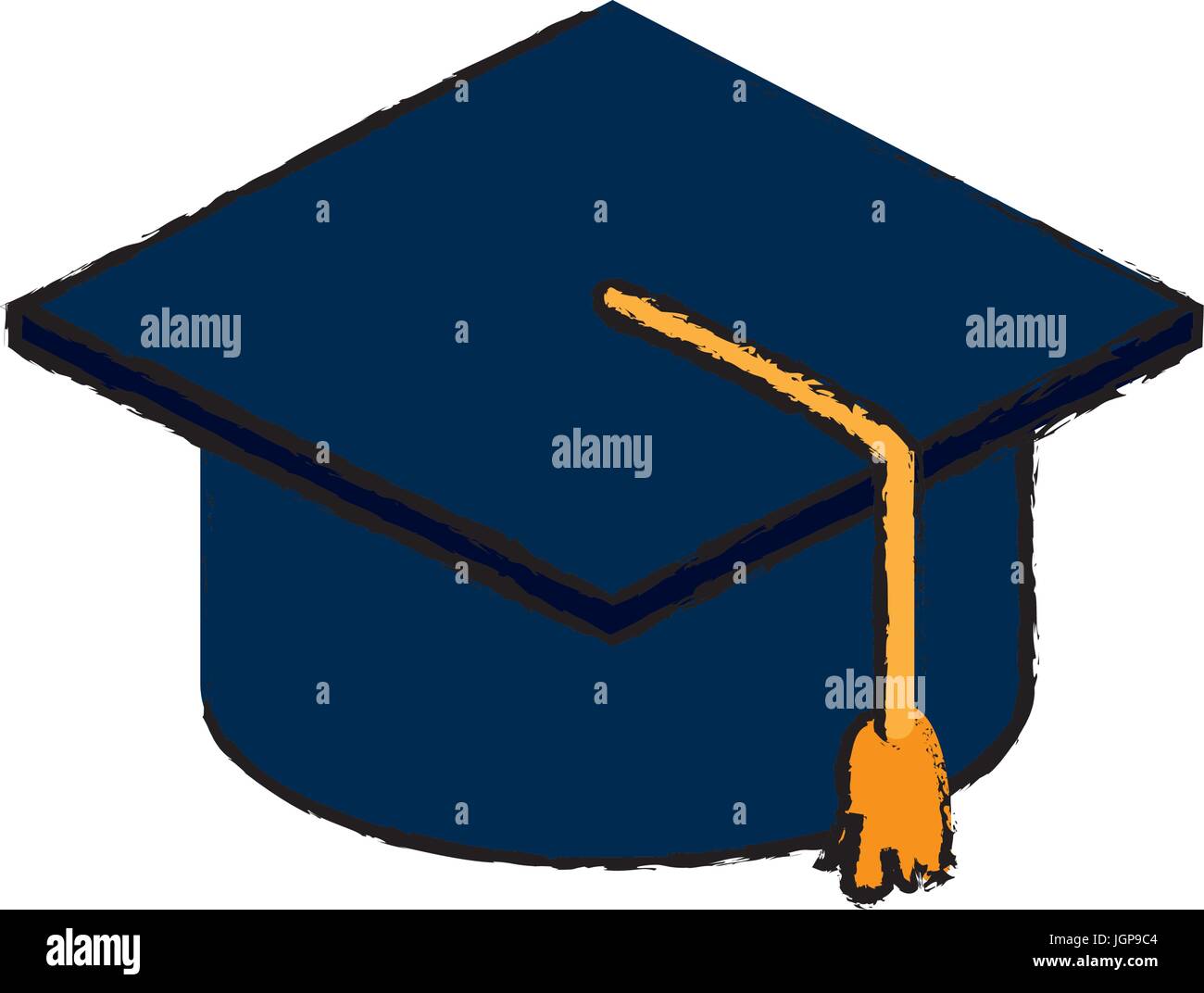 graduation cap accessory education success symbol vector illustration ...