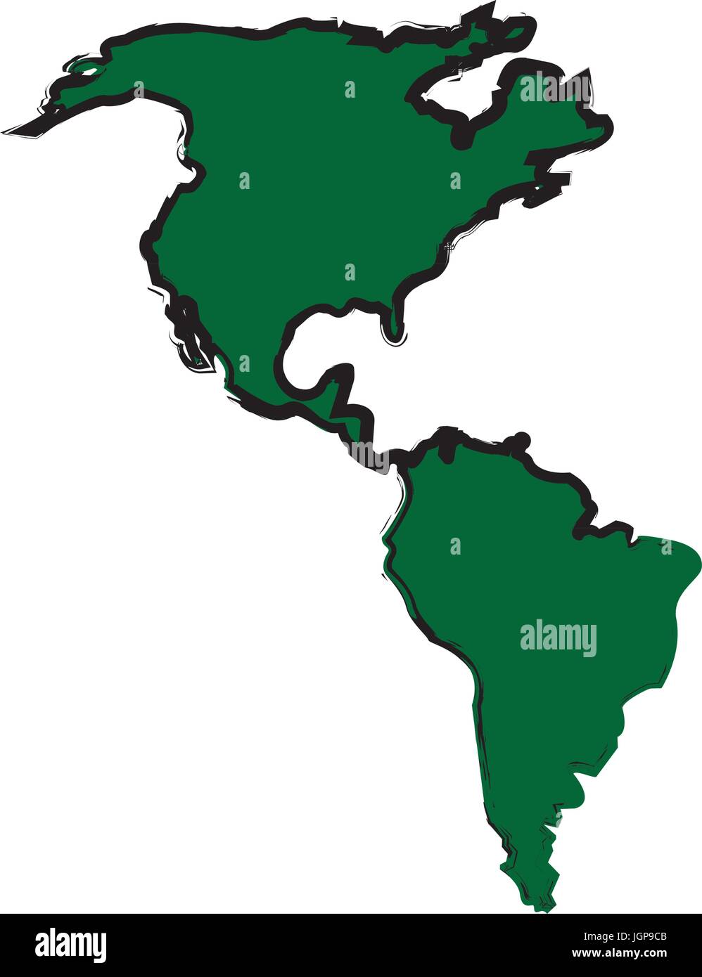 green america map location geography atlas vector illustration Stock ...