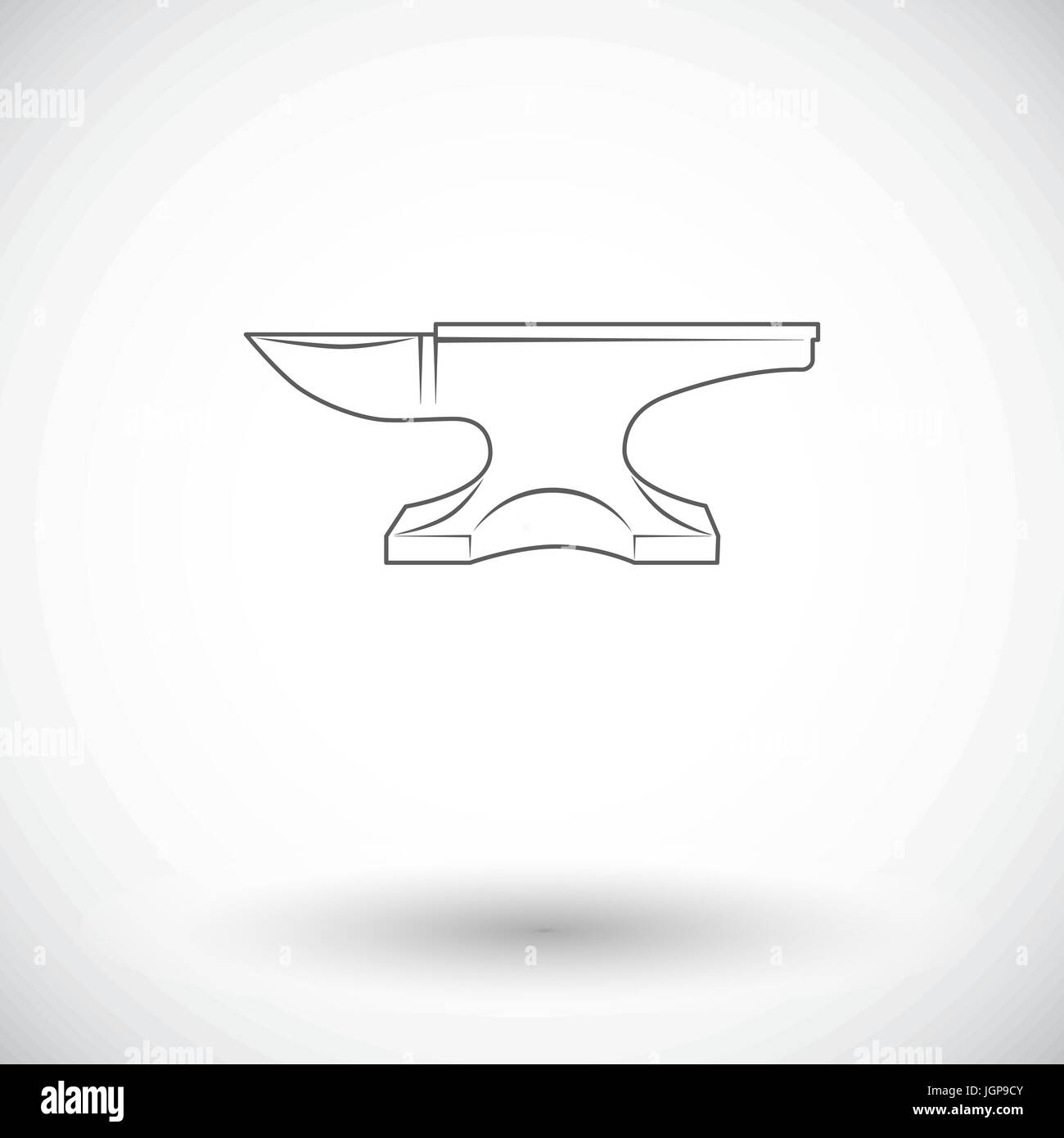 Anvil. Single flat icon on white background. Vector illustration Stock ...