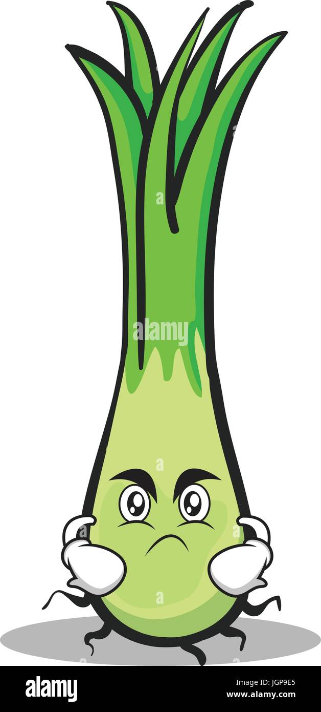 Angry face leek character cartoon Stock Vector Image & Art - Alamy
