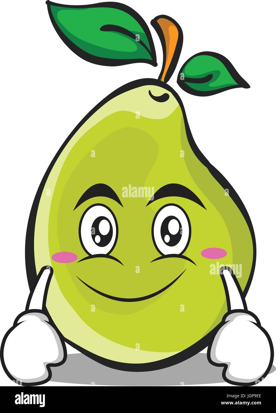 Smile face pear character cartoon Stock Vector Image & Art - Alamy