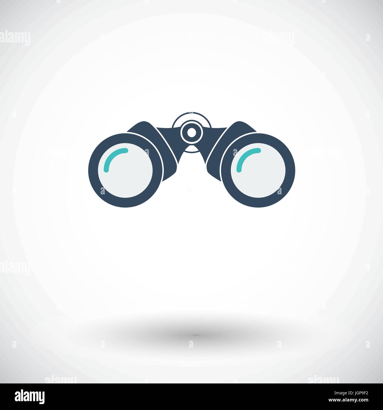 Binoculars. Single flat icon on white background. Vector illustration ...
