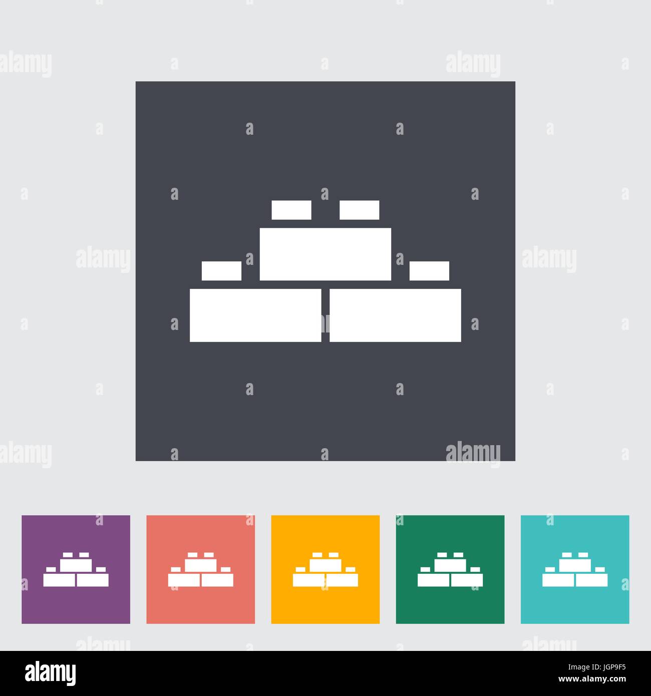Building block icon. Flat vector related icon for web and mobile ...