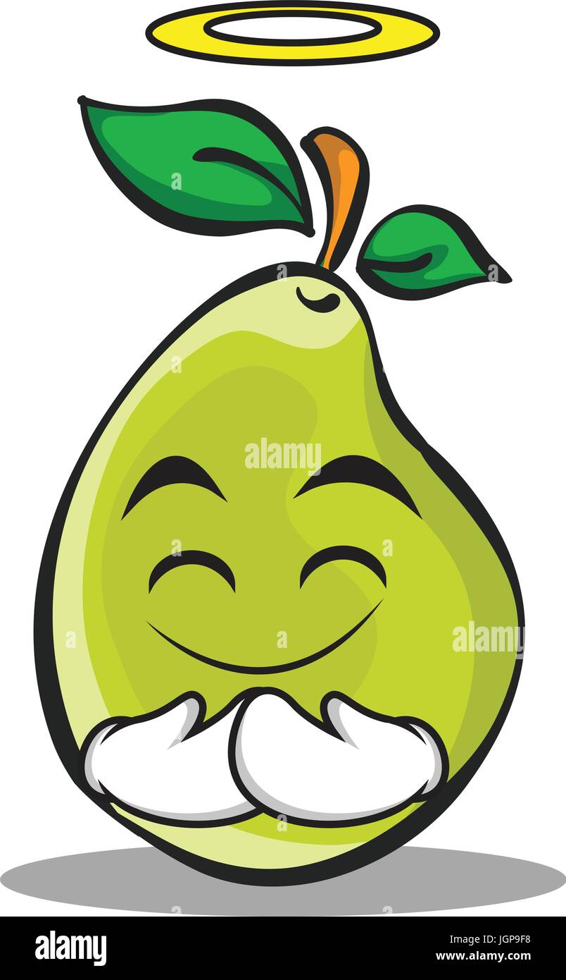 Innocent face pear character cartoon Stock Vector Image & Art - Alamy