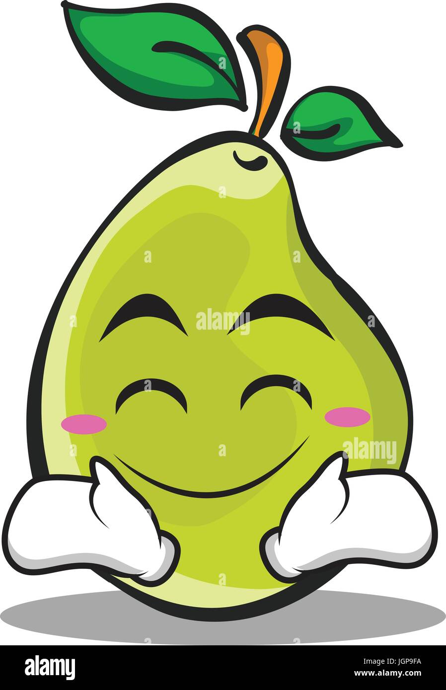 Happy face pear character cartoon Stock Vector Image & Art - Alamy