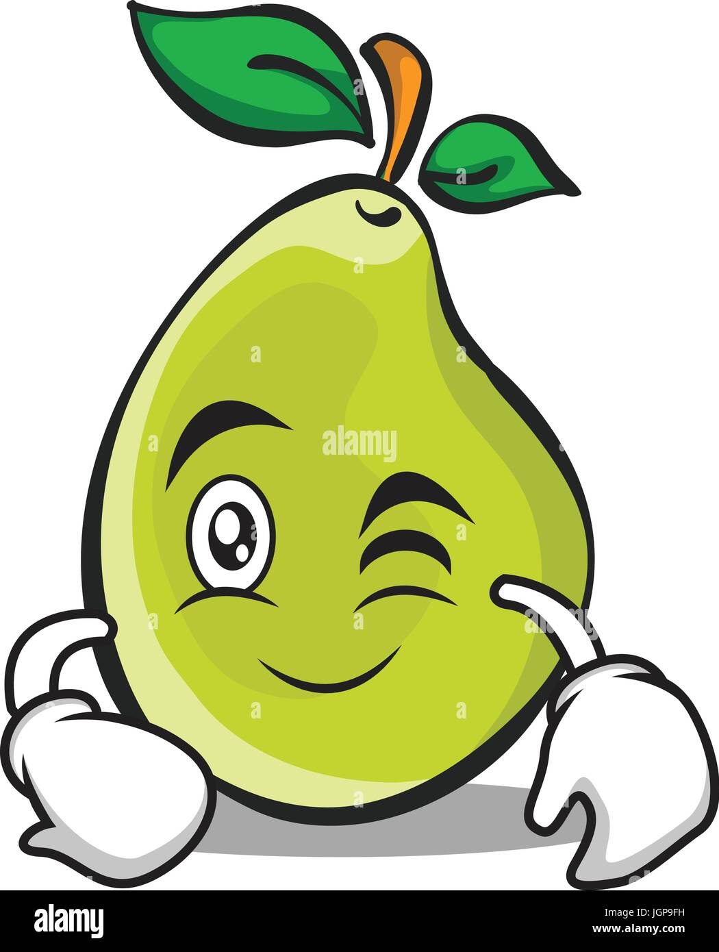Pear mascot Stock Vector Images - Alamy