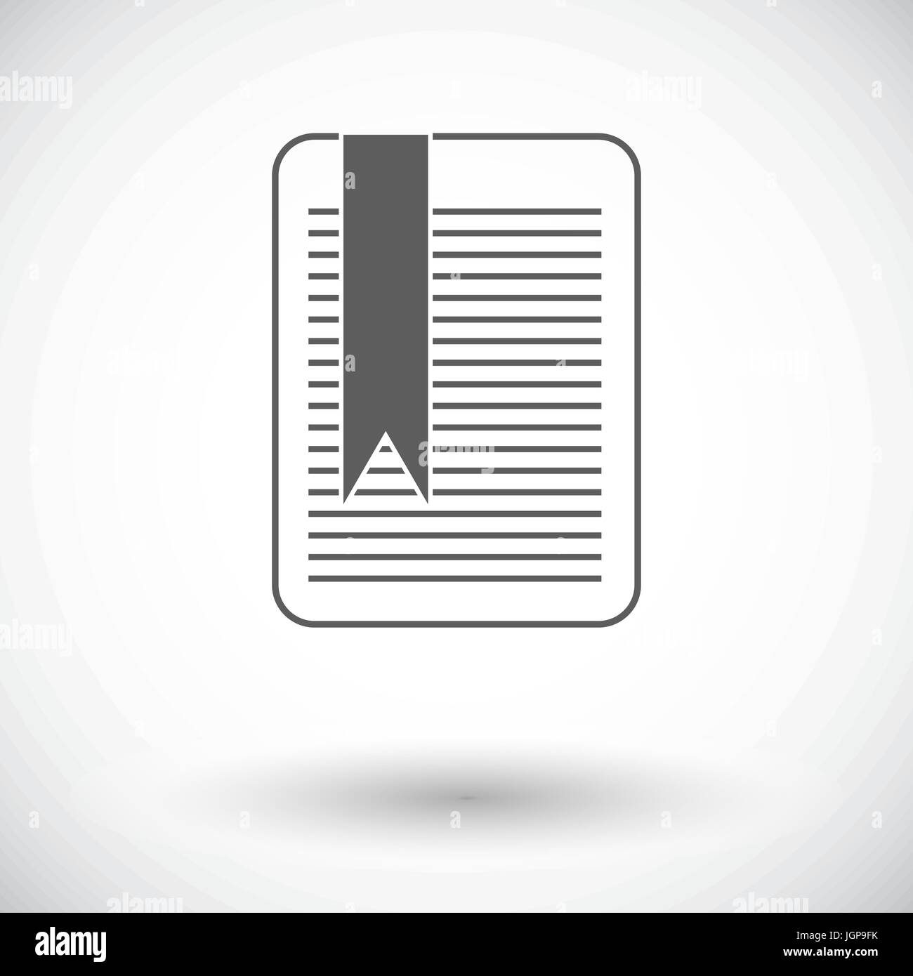 Bookmark. Single flat icon on white background. Vector illustration ...