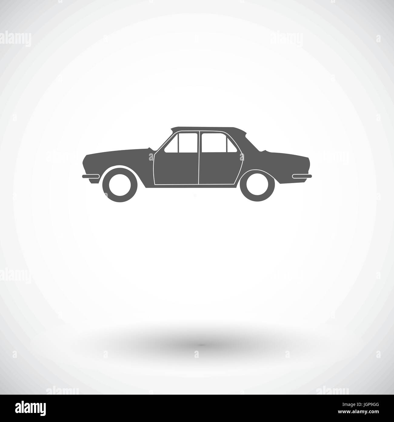Car. Single flat icon on white background. Vector illustration Stock ...