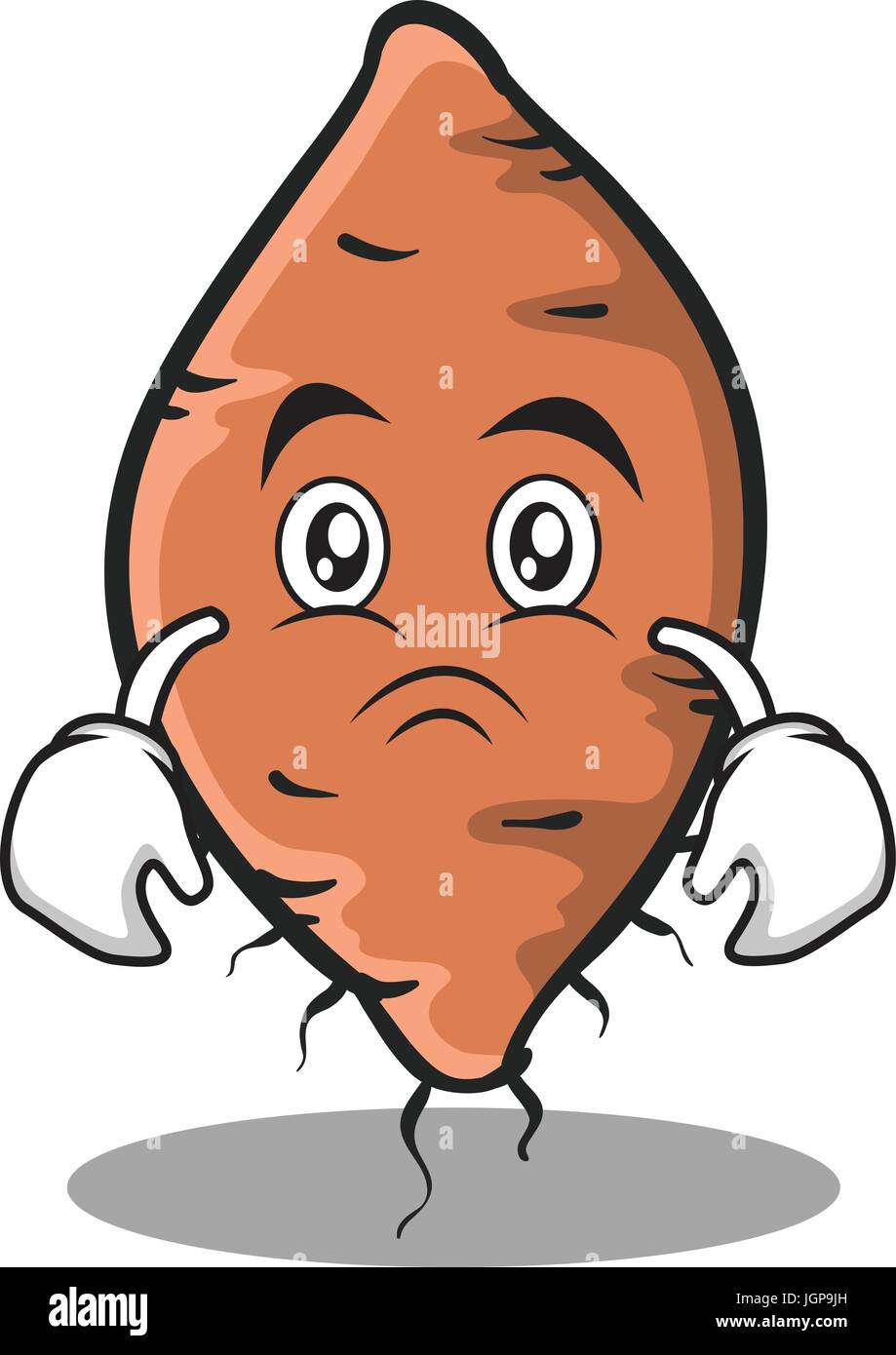 Sad face yam character cartoon style Stock Vector Image & Art - Alamy