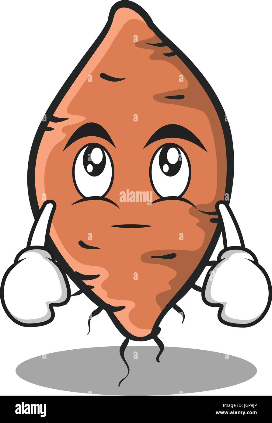 Eye roll yam character cartoon style Stock Vector Image & Art - Alamy