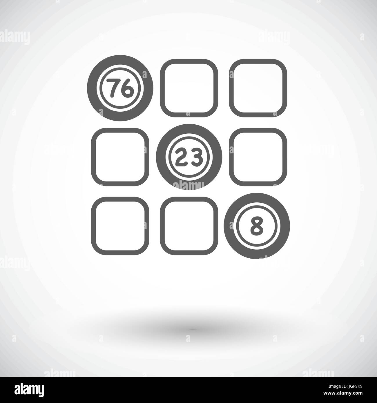 Keno. Single flat icon on white background. Vector illustration Stock ...